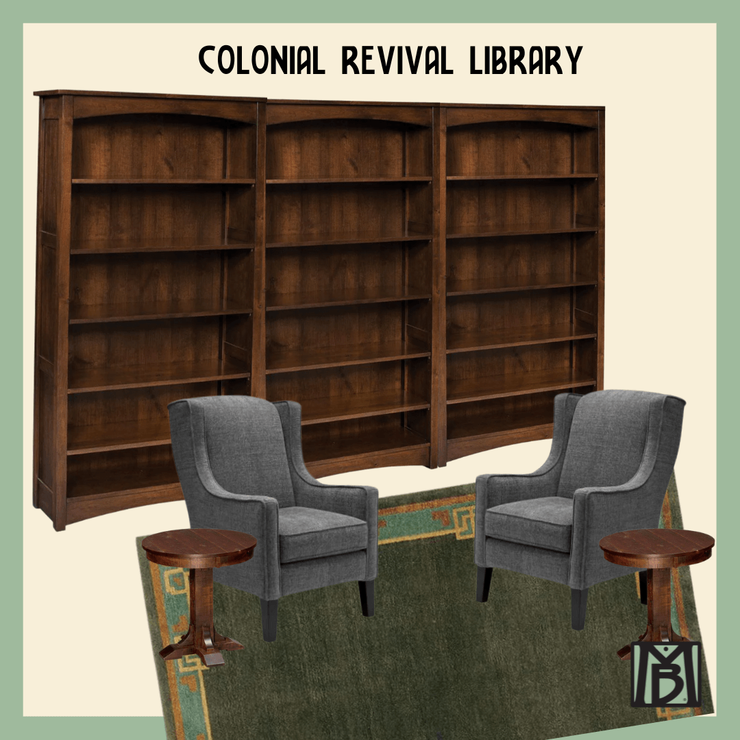 Colonial Revival Library – Modern Bungalow Furniture and Design