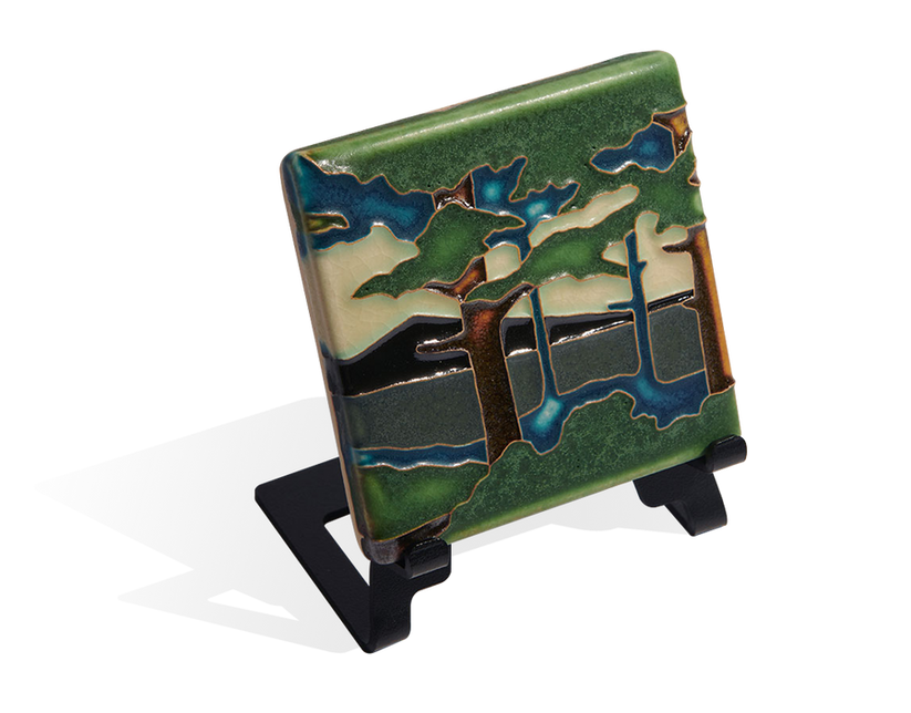 Motawi Pine Landscape Mountain Tile - 4x4 – Modern Bungalow