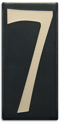 Motawi Black Number Tile