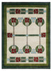Craftsman Rose Rug PC-59 | Craftsman Mission Style Dard Rose Motif Rug ...