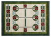 Craftsman Rose Rug PC-59 | Craftsman Mission Style Dard Rose Motif Rug ...