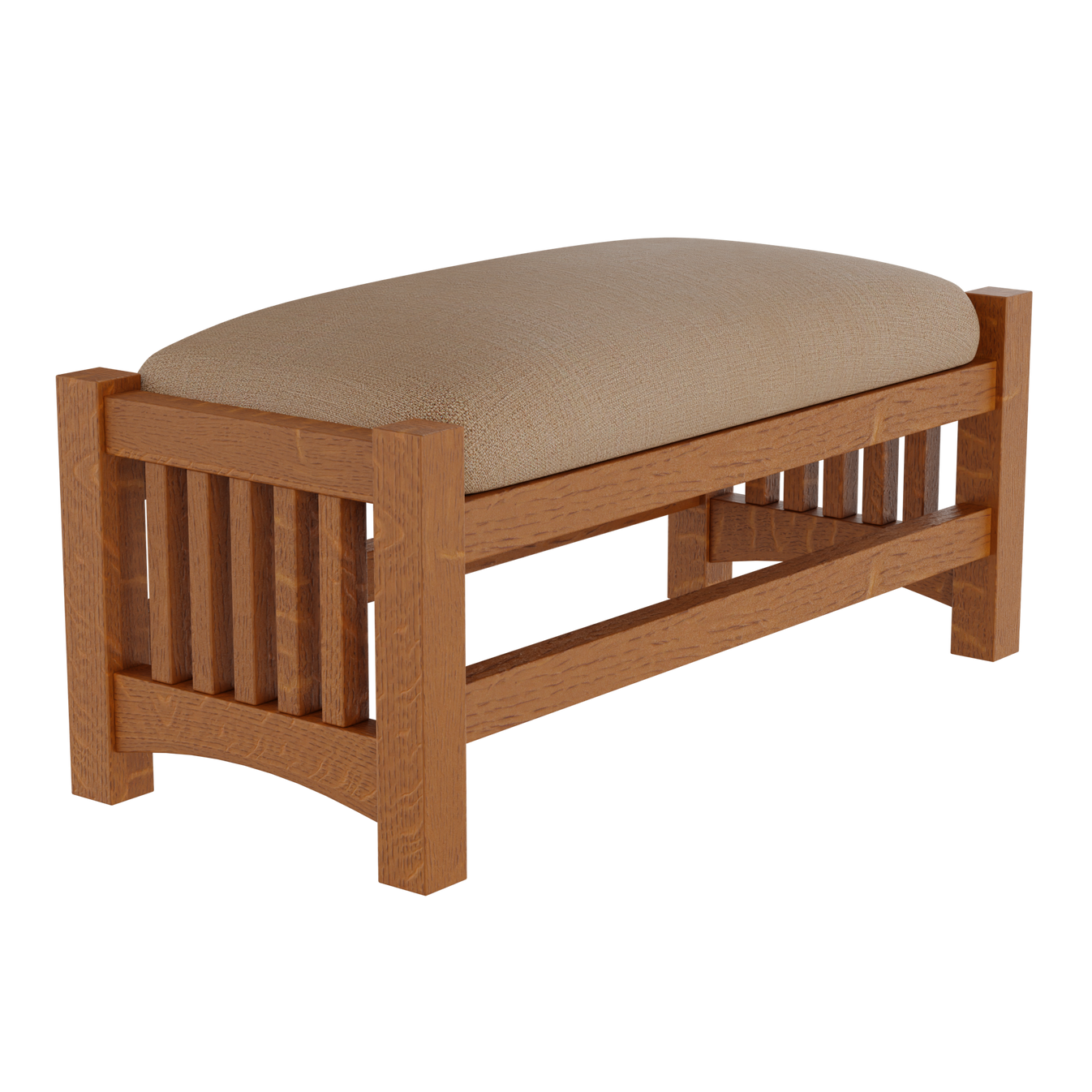 Prairie Spindle Long Ottoman – Modern Bungalow Furniture and Design