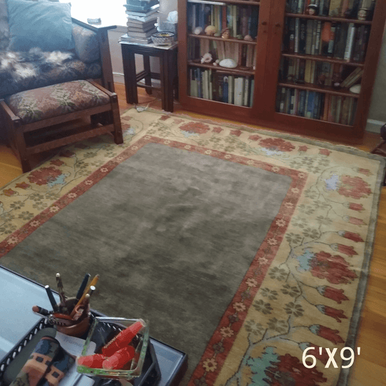 Streatham Border Wool Rug PC-54A | Mission Style Persian Rug