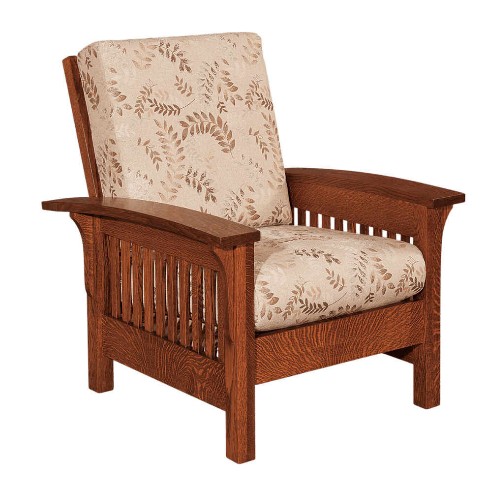 American Made Mission Oak Spindle Wood Arm Living Chair – Modern ...
