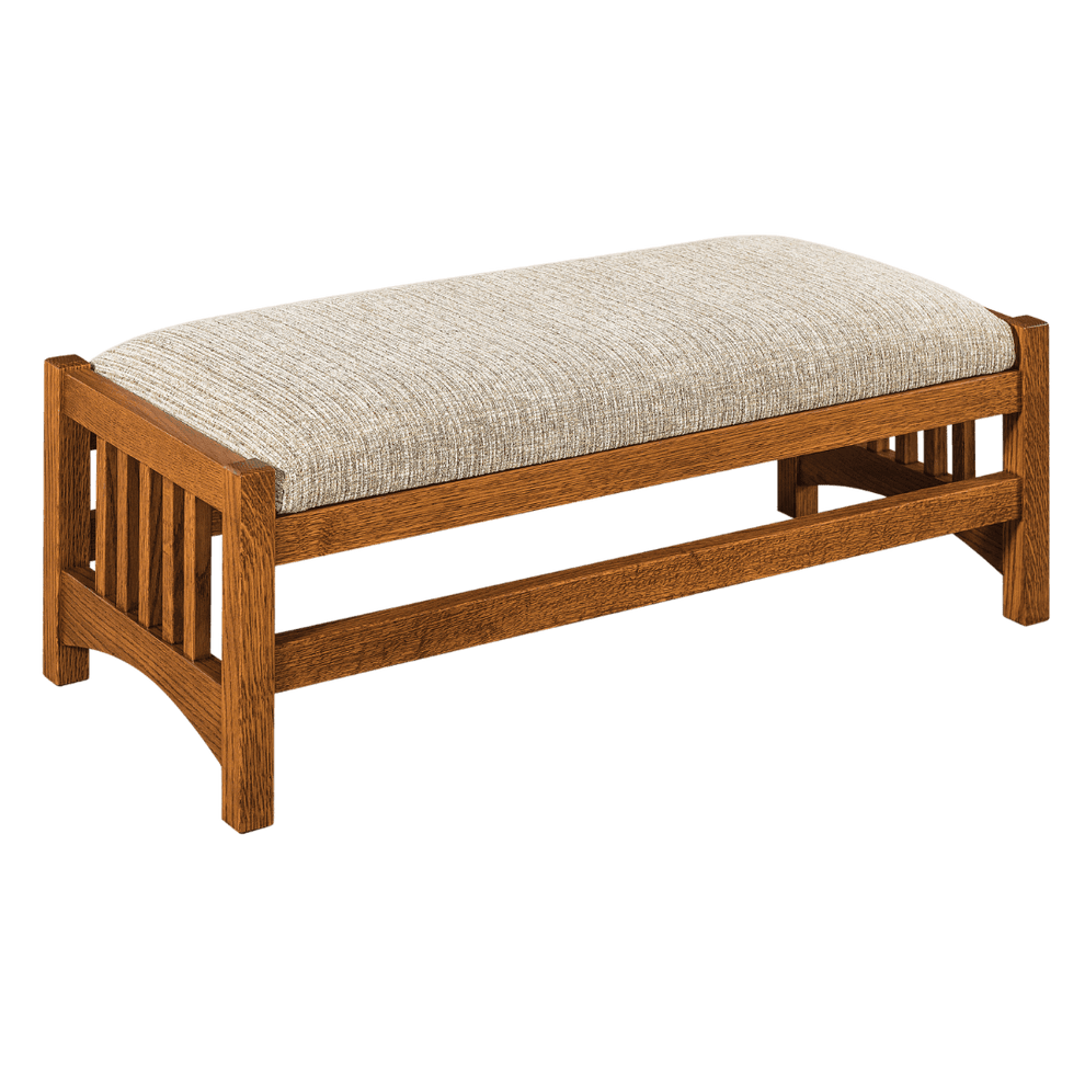 Prairie Spindle Long Ottoman – Modern Bungalow Furniture and Design