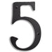 Cutout solid metal house numbers in your choice of finish- 5 inches
