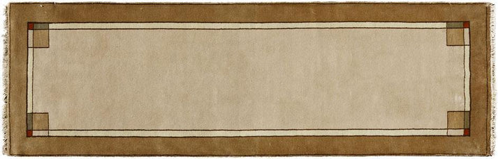 Craftsman Border Beige Wool Rug PC-29A | Mission Style Rug – Modern ...