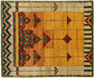 Stained Glass Gold Wool Rug PC-51A | Mission Style FLW Rug – Modern ...