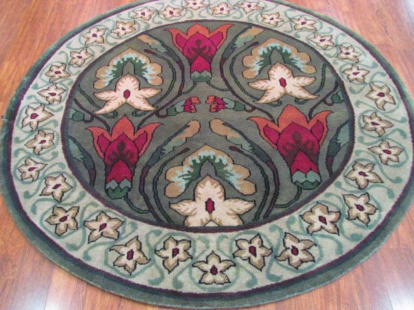 Stephanotis Wool Rug PC-4A | Craftsman Style Wool Area Rug – Modern ...