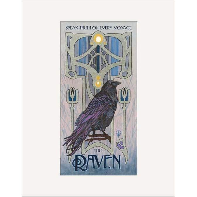 Craftsman Style Art Print by Julie Leidel- Art Nouveau Raven – Modern ...